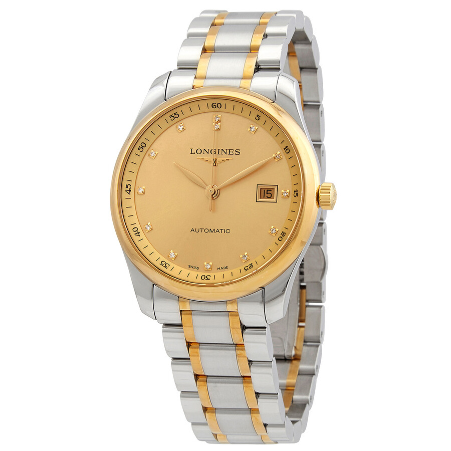 Longines Master Collection Automatic Diamond Champagne Dial Men's Watch ...