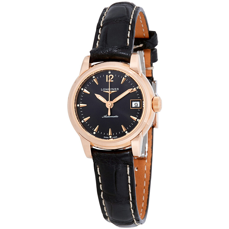 Longines The Saint-Imier Ladies Automatic Leather Watch L2.263.8.52.3 ...