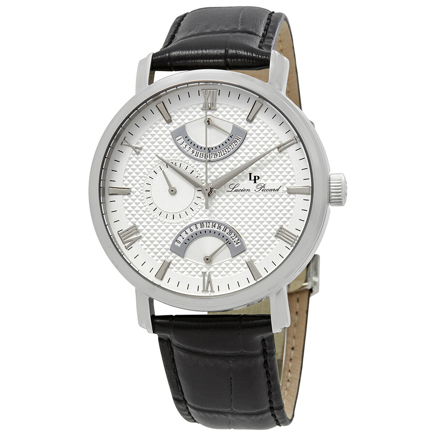 Lucien Piccard Verona GMT Retrograde White Dial Men's Watch 10340-02S ...