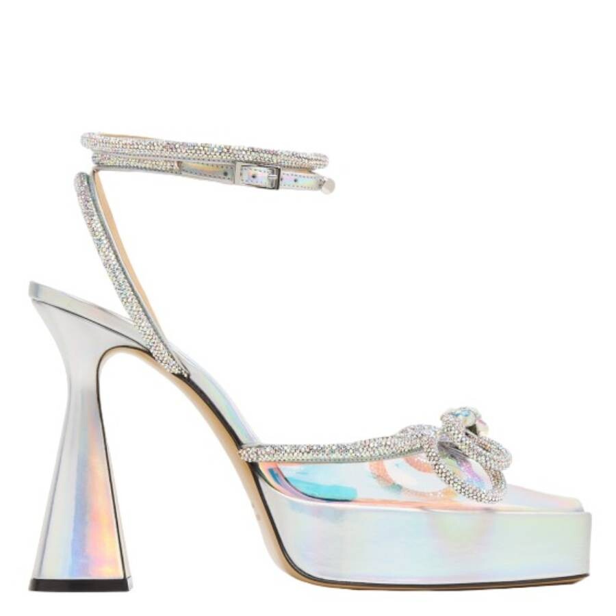 Mach & Mach Irisdescent Double Bow Platform Pumps In Multi | ModeSens