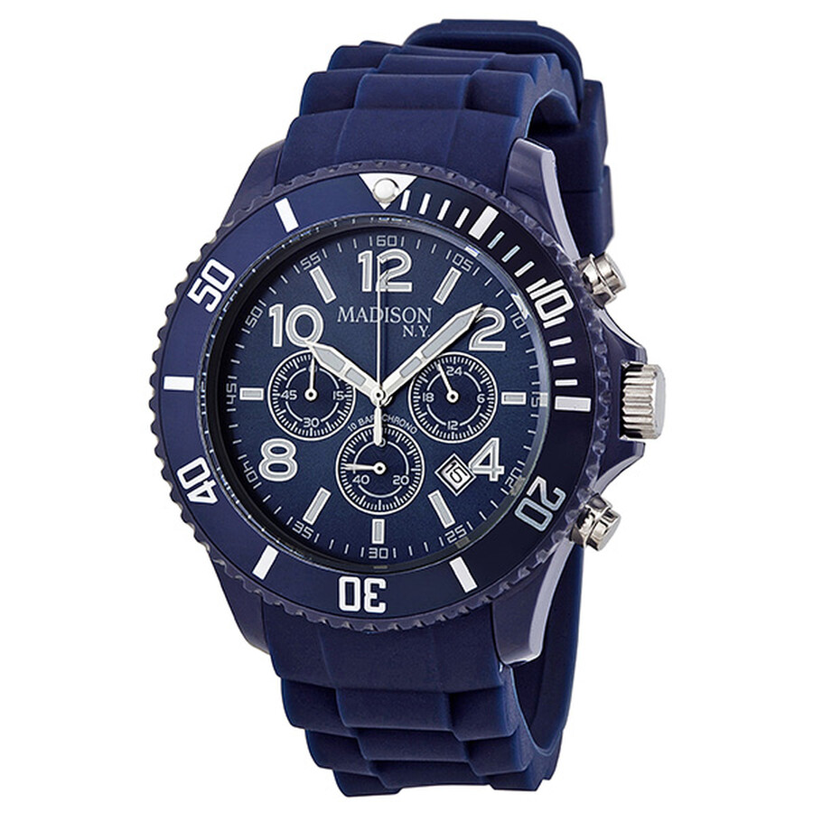 Madison Candy Chronograph Navy Polycarbonate Unisex Watch U4362-07 ...