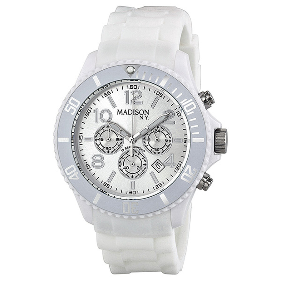 Madison Candy Chronograph White Polycarbonate Unisex Watch U4362 ...
