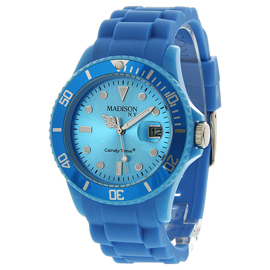 Madison Candy Time Blue Polycarbonate Unisex Watch U4167-06-1 U4167-06/ ...