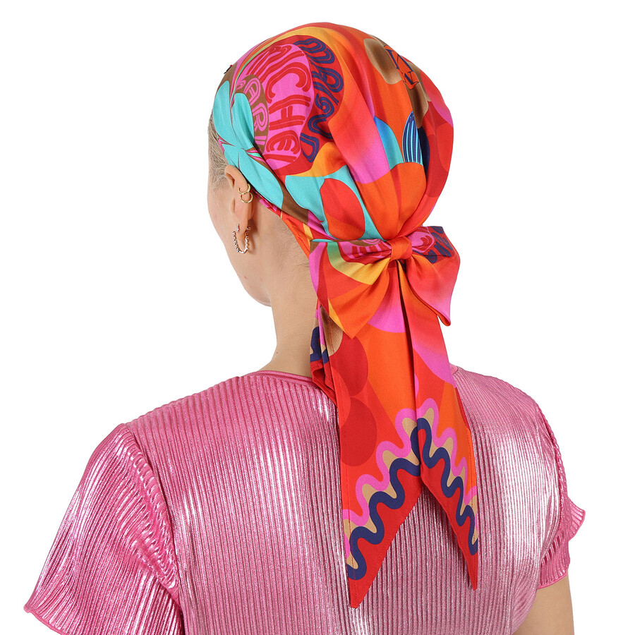 Maison Michel Ladies Irina Silky Graphic Scarf Turban 2498001001-Multi ...
