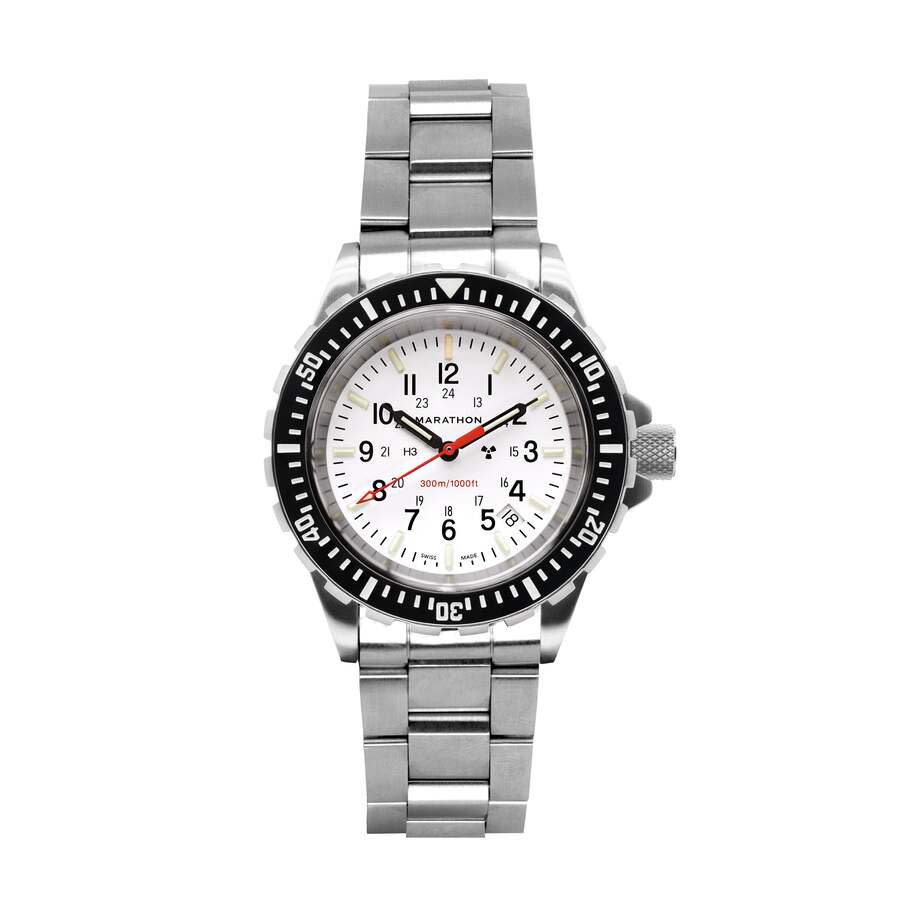 Marathon 41Mm Tsar Quartz White Dial Unisex Watch WW194007SS-0513 ...