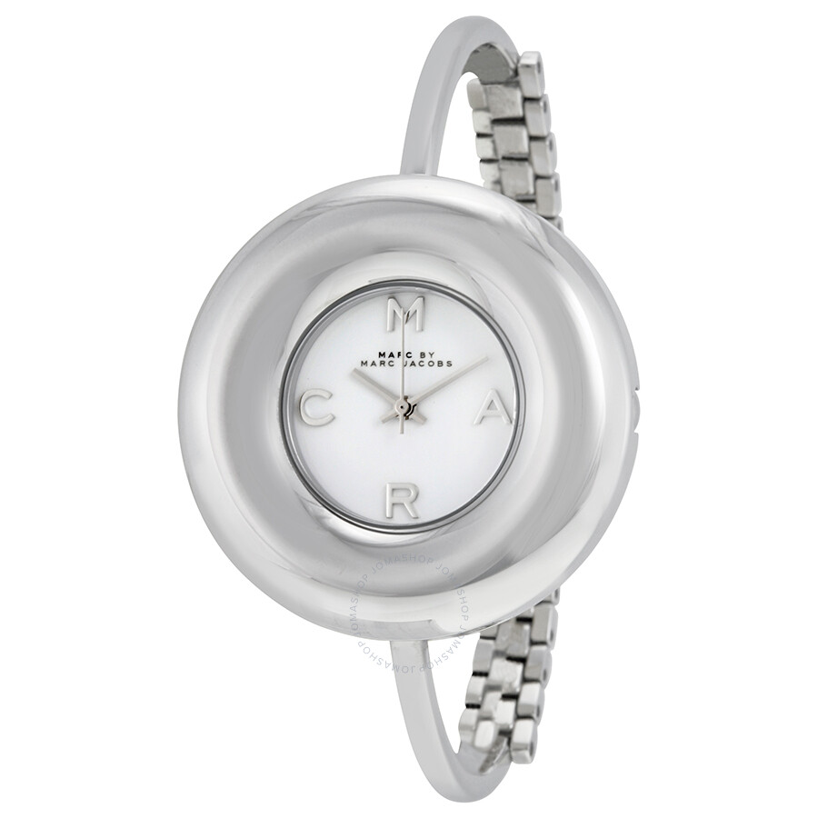 Marc By Marc Jacobs Donut Gloss White Dial Stainless Steel Bangle ...