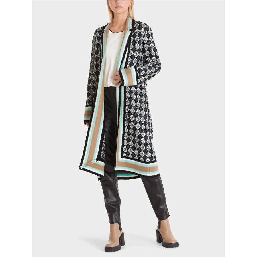 Marc Cain Ladies Jacquard Coat Multi 126340-Multi - Apparel - Jomashop