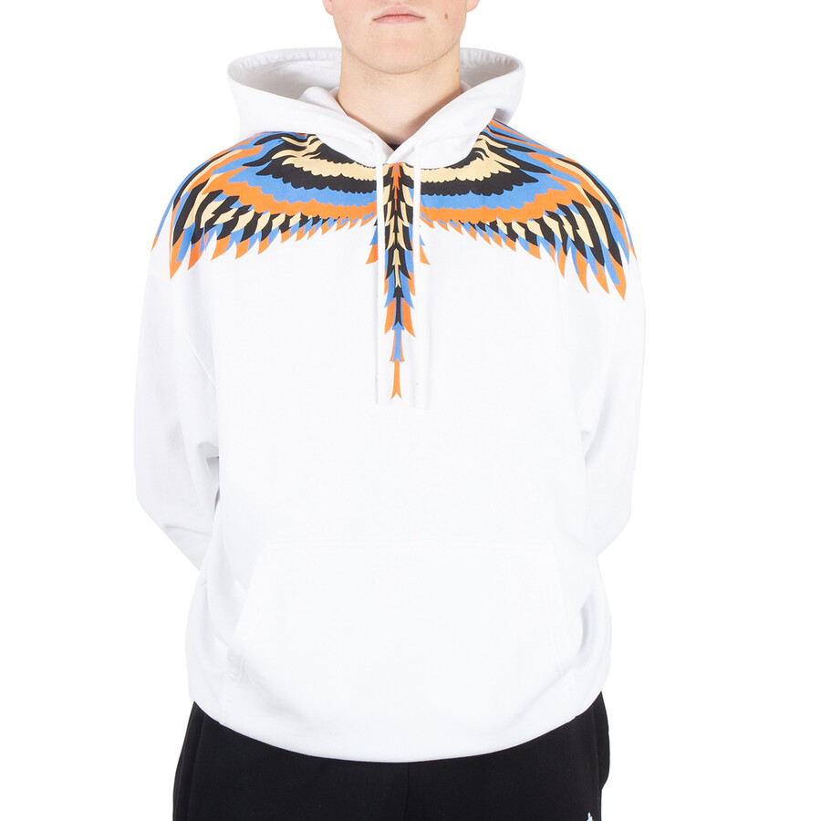 Marcelo Burlon Optical Wings Cotton Hoodie, Size X-Small ...