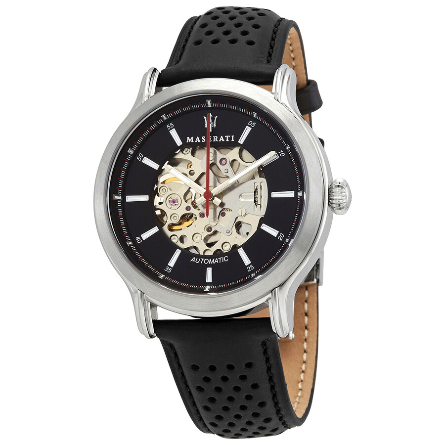Maserati Legend Automatic Black Skeleton Dial Men's Watch R8821138002 ...