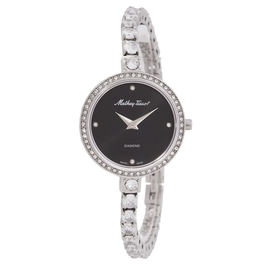 Mathey-Tissot Infinity Quartz Diamond Black Dial Ladies Watch D986SAN ...