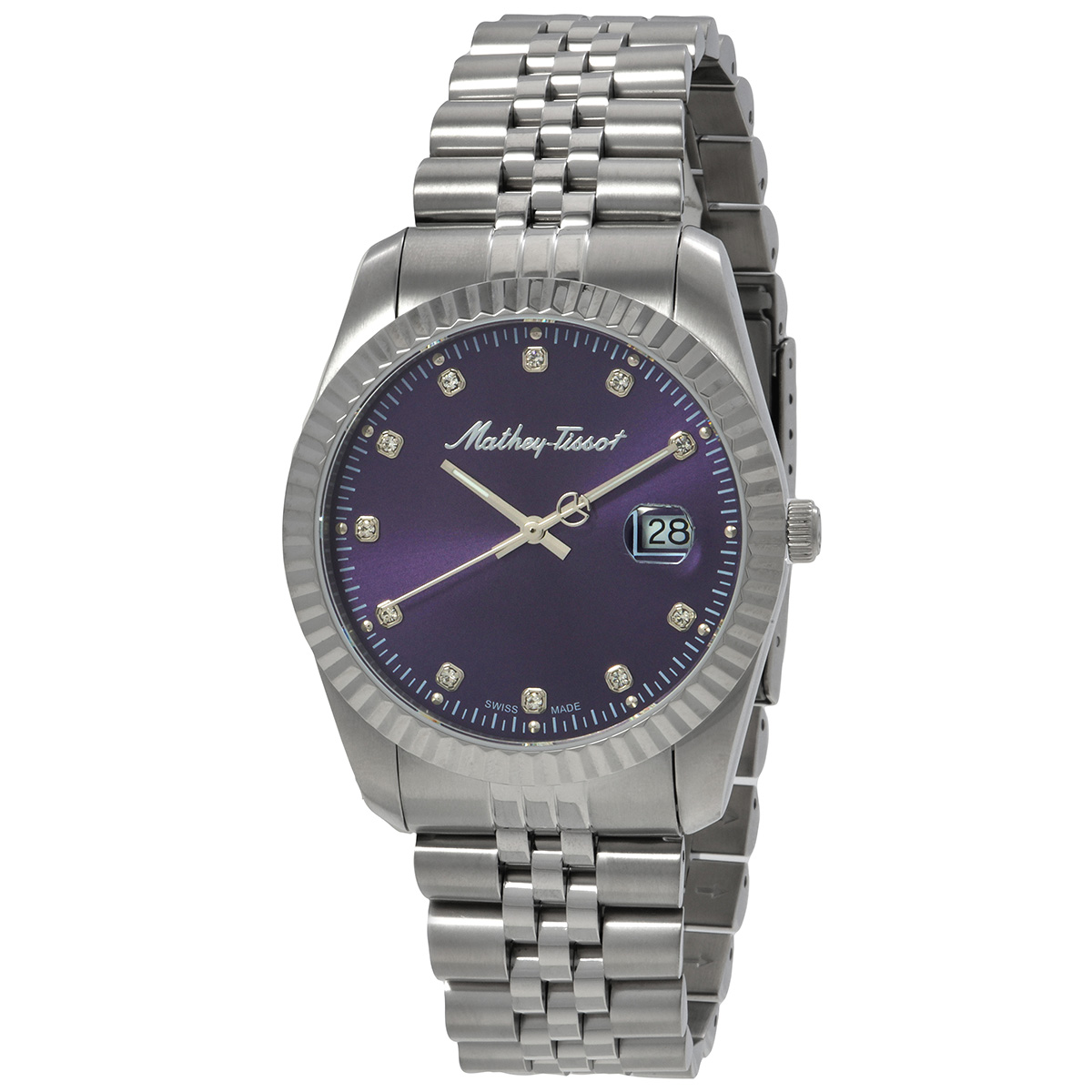 Mathey-Tissot Mathy II Quartz Purple Dial Ladies Watch H710APU ...