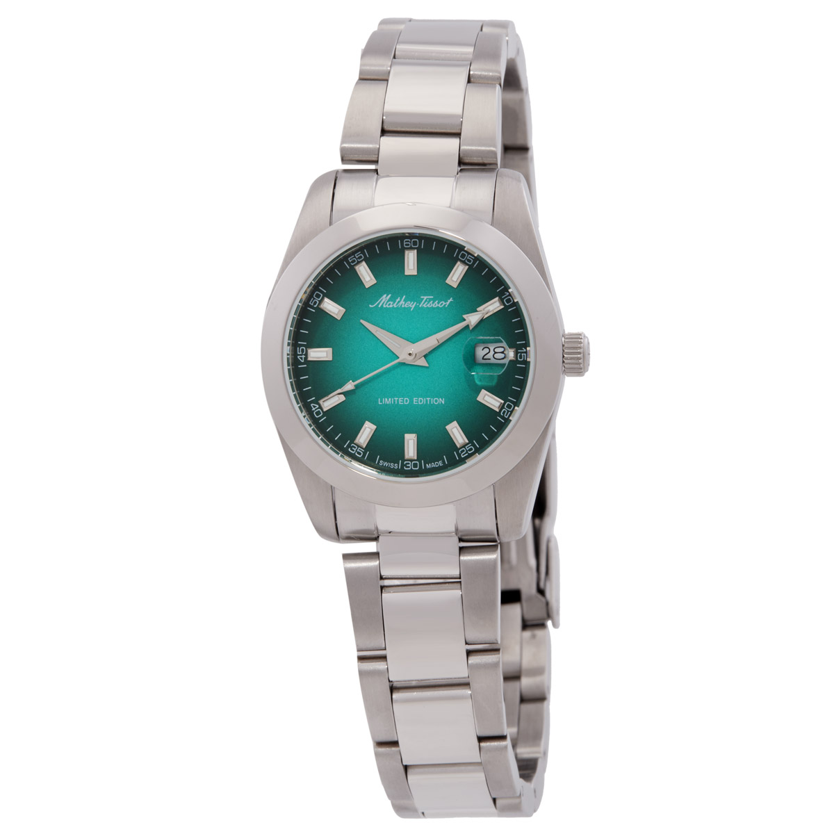 Mathey-Tissot Mathy Sunray Quartz Green Dial Ladies Watch D451VEN ...