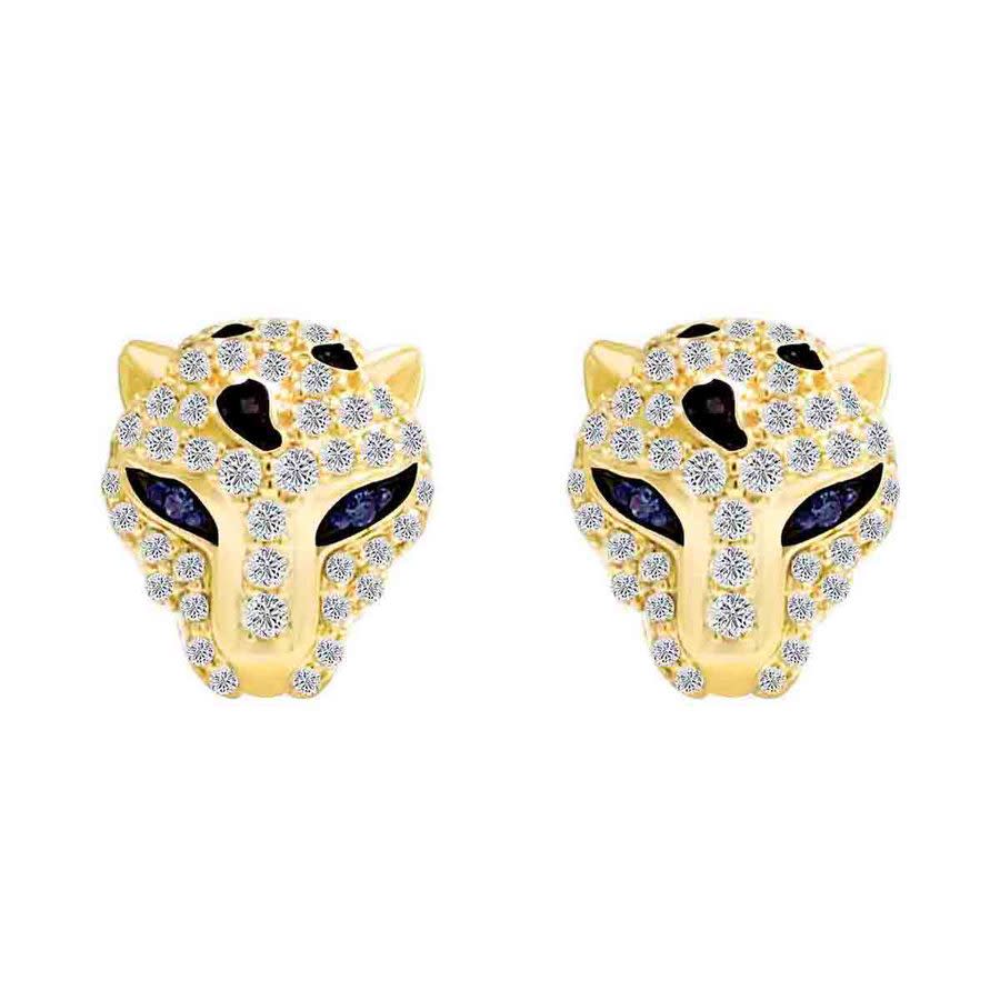 Maulijewels 0.75 Carat Natural Prong Set Diamond Tiger Stud Earrings ...