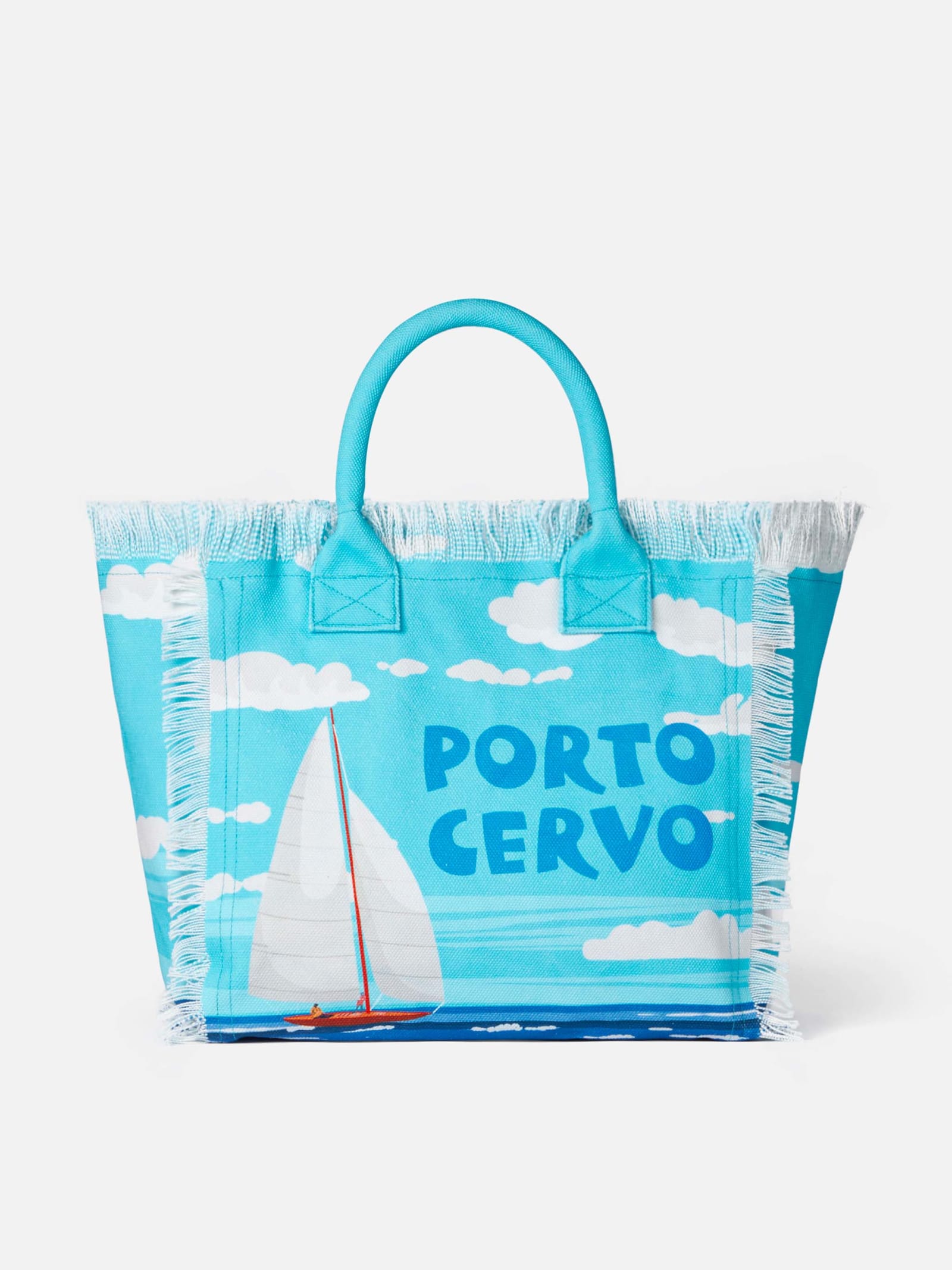 Mc2 Saint Barth Vanity Canvas Shoulder Bag With Porto Cervo Print ...