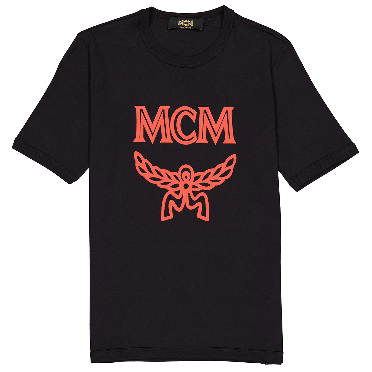 MCM Cotton Logo Print T-shirt In Meteorite, Brand Size Medium ...