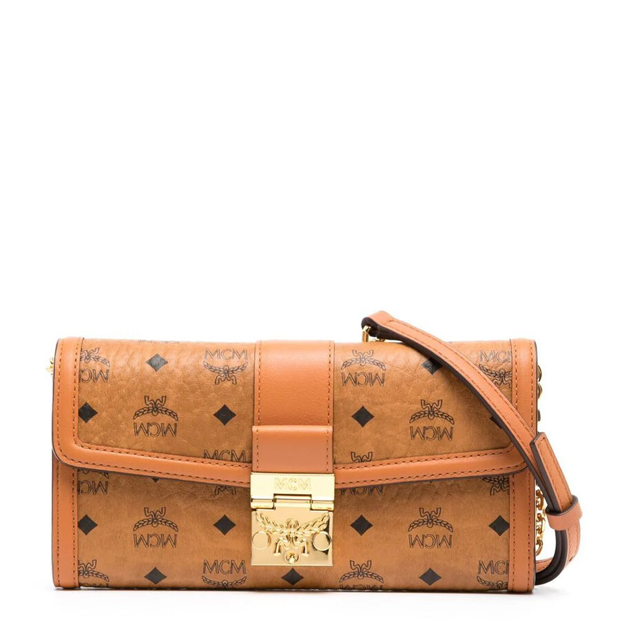 MCM Tracy Chain Wallet in Visetos - Cognac MYLDSXT01CO 8809735120456 ...