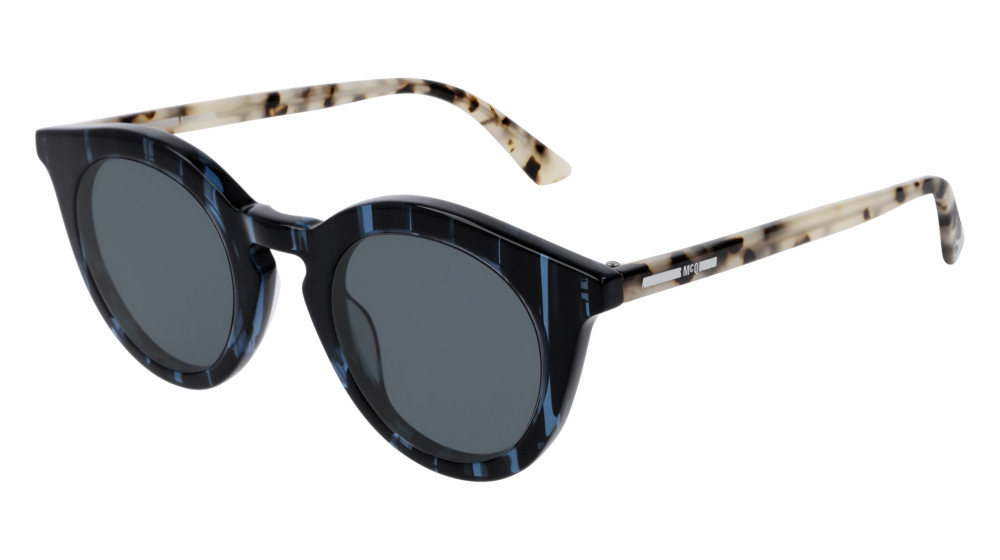 Alexander McQueen McQ Alexander McQueen Blue Round Unisex Sunglasses ...