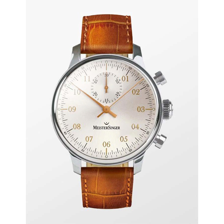 Meistersinger Singular Chronograph Hand Wind Silver Dial Men's Watch ...