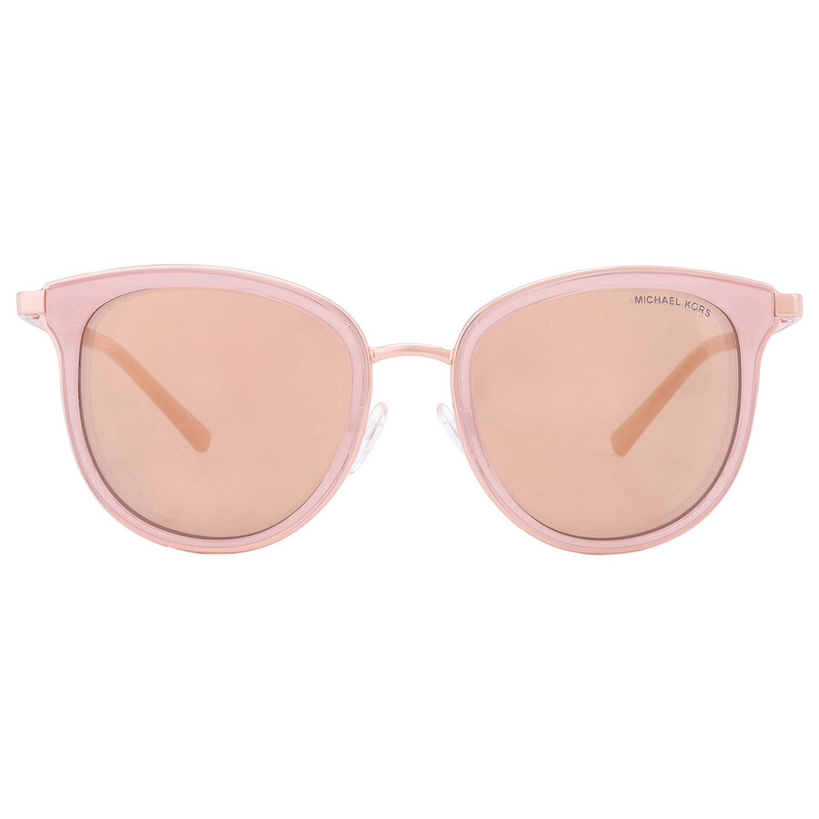 Michael Kors Adrianna I Rose gold flash Square Ladies Sunglasses MK1010 ...
