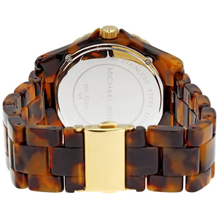 Michael Kors Brown Tortoise Shell Acetate Ladies Watch MK5298 ...