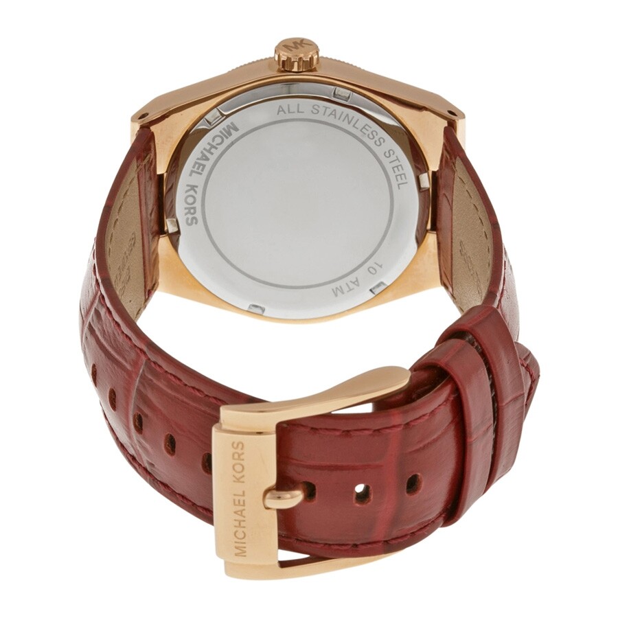 Michael Kors Channing Red Dial Red Leather Unisex Watch MK2357 ...