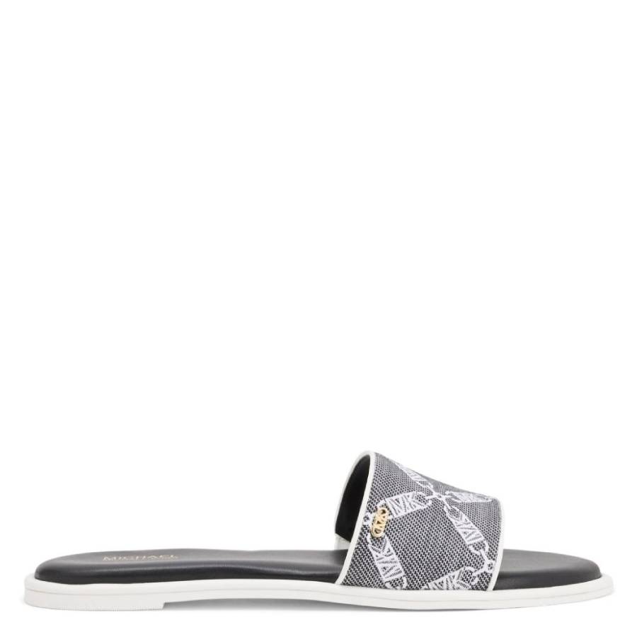 Michael Kors Empire Logo Saylor Slide Sandals, Brand Size 6.5 ( US Size ...