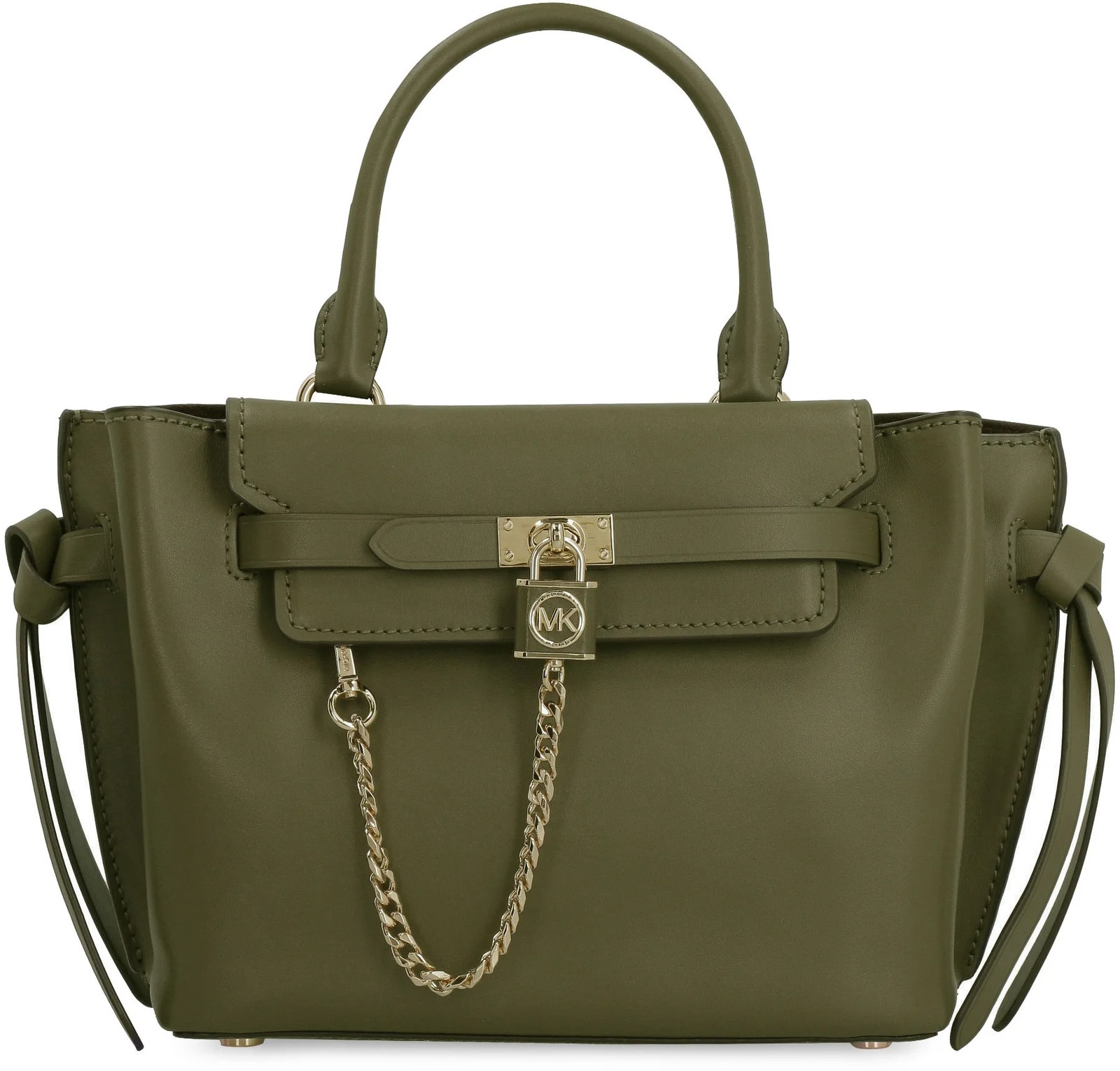 Michael Kors Ladies Olive Hamilton Legacy Small Leather Belted Satchel ...