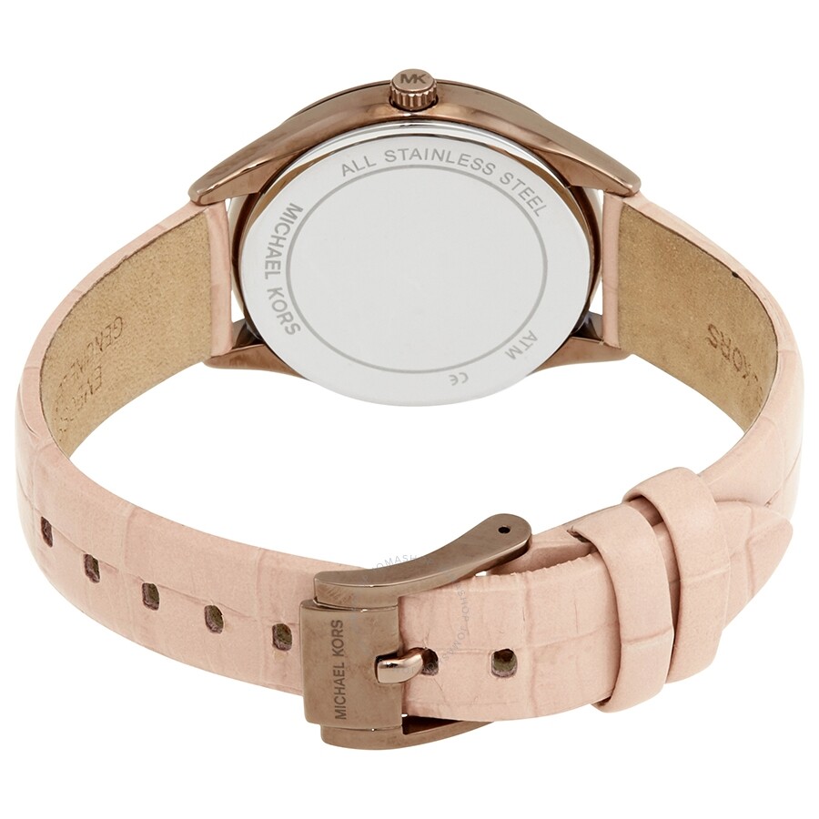 Michael Kors Lauryn Quartz Crystal Pink Dial Ladies Watch MK2722 ...