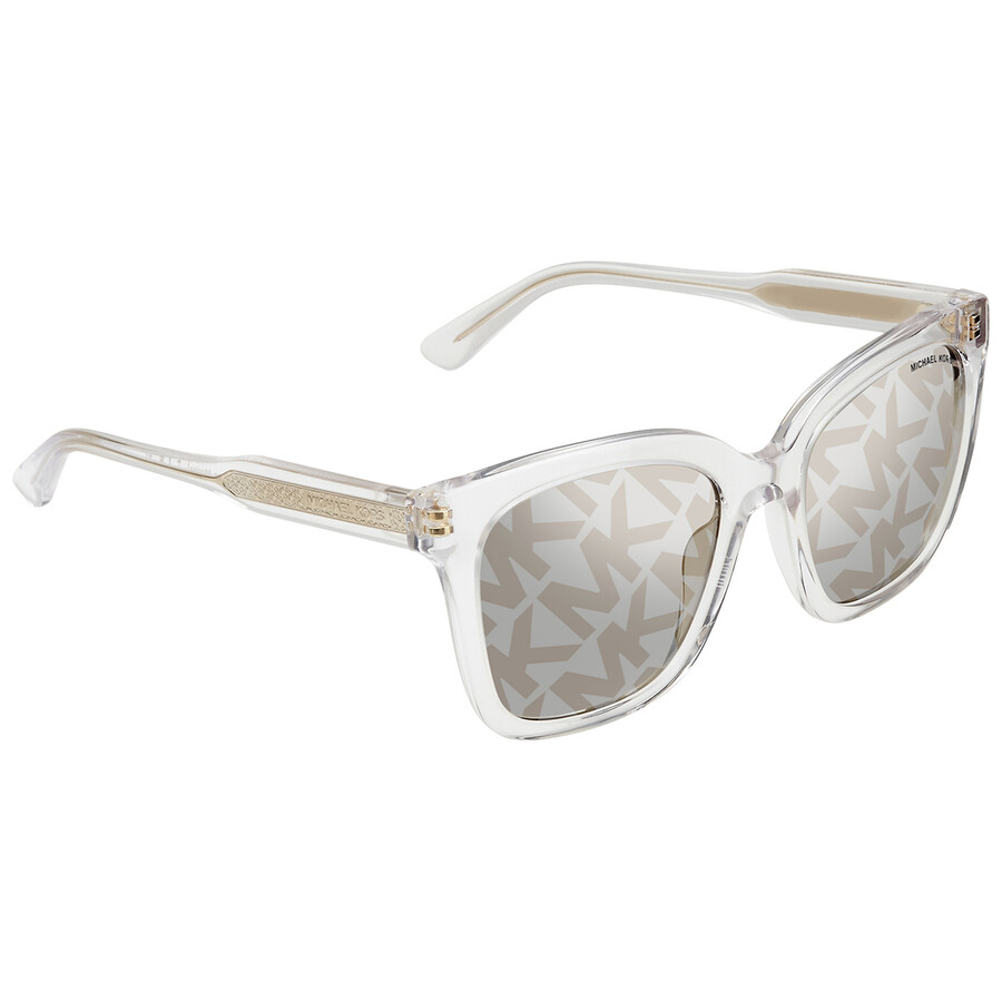 Michael Kors MK Gold/Silver Mirrored Square Ladies Sunglasses MK2163 ...