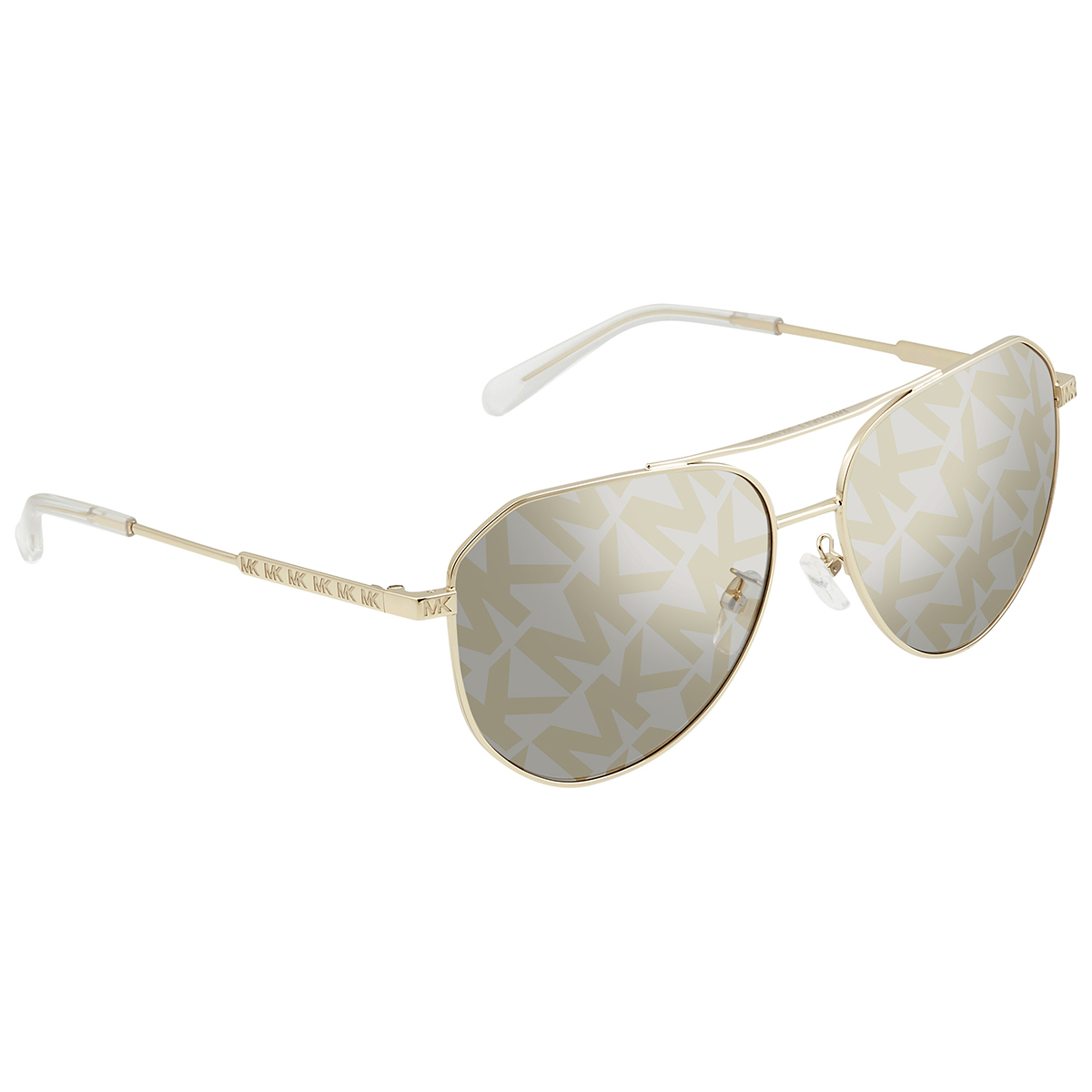 Michael Kors Cheyenne MK Mirrored Gold Silver Pilot Ladies Sunglasses ...