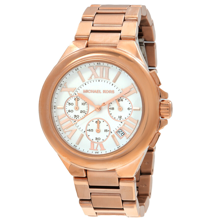 Michael Kors Oversized Camille Chronograph Quartz White Dial Ladies ...
