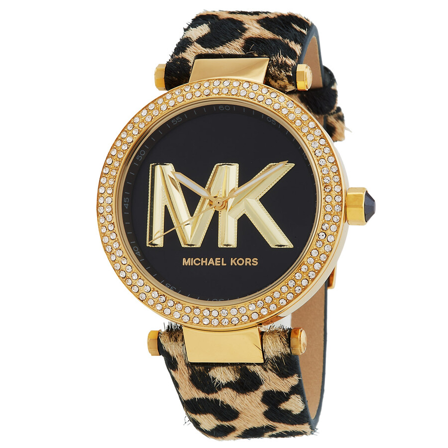 Michael Kors Parker Quartz Crystal Black Dial Ladies Watch MK4723 ...