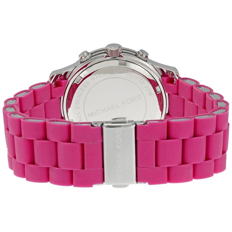 Michael Kors Pink Silver-tone Chronograph Ladies Watch MK5206 - Michael ...