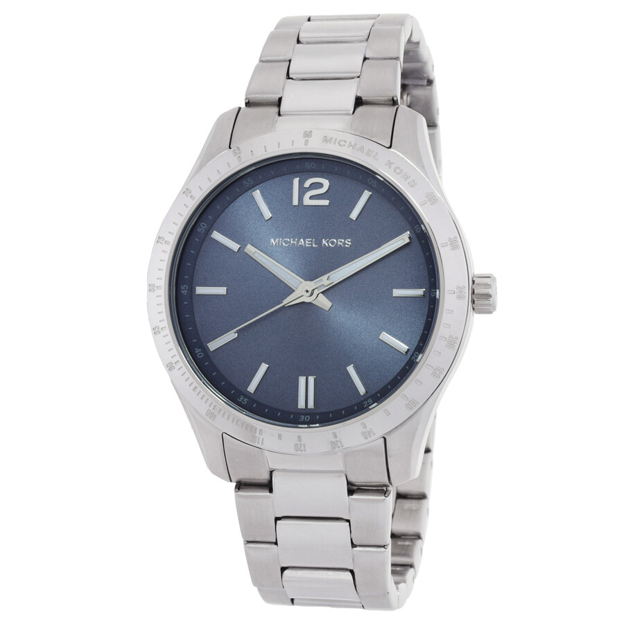Michael Kors Quartz Blue Dial Ladies Watch MKO1044 796483640450 - Watches - Jomashop