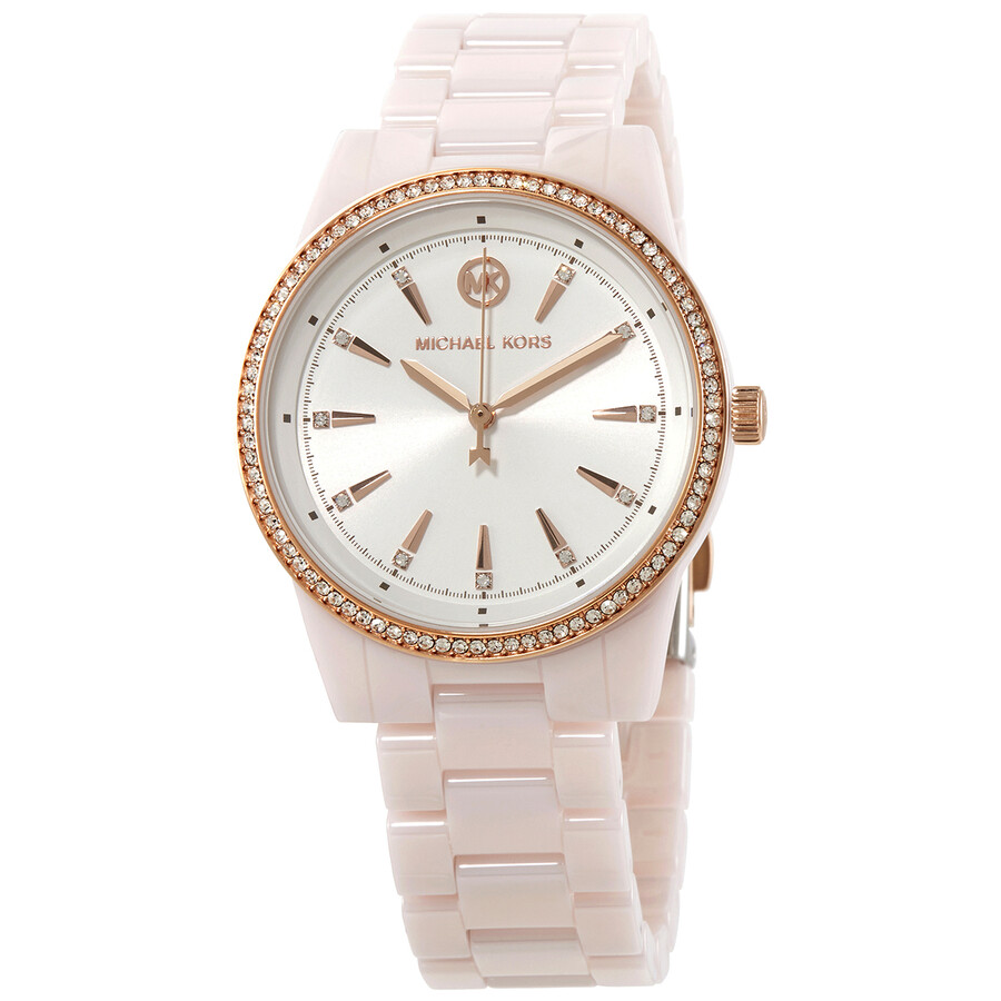 Michael Kors Ritz Quartz Crystal Silver Dial Ladies Watch MK6838 ...