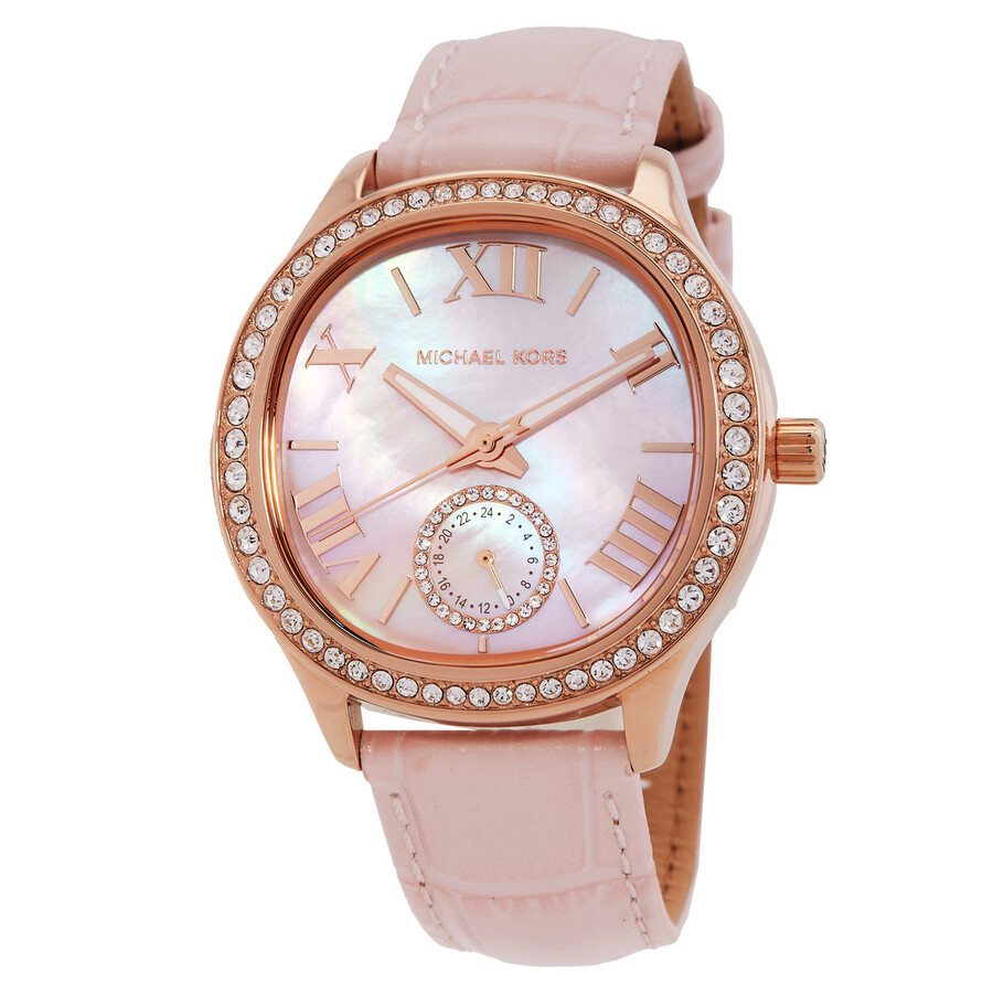 Michael Kors Sage Pave Mother of Pearl Dial Ladies Watch MK4820 ...
