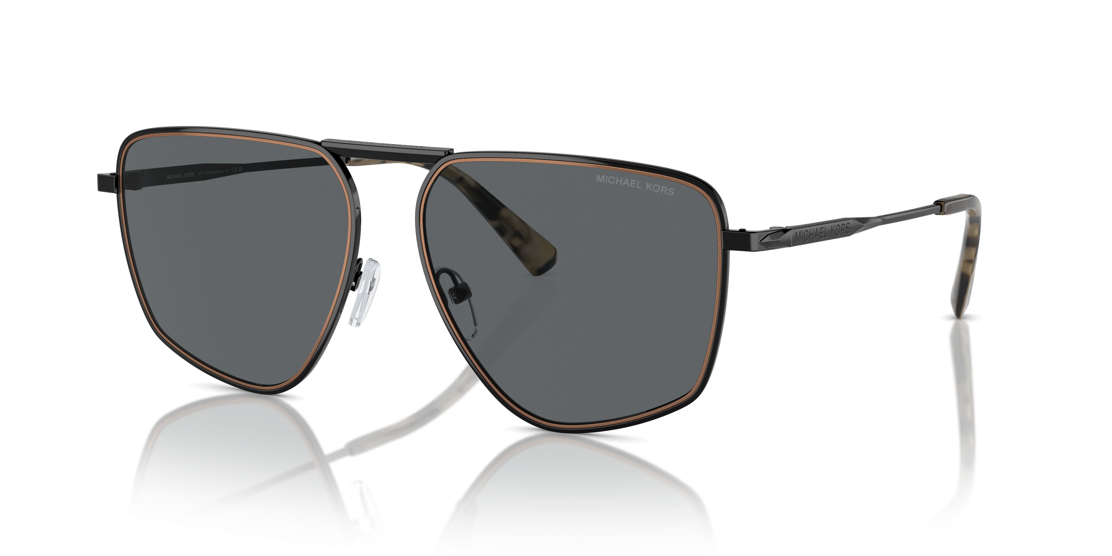 Michael Kors Silverton Dark Grey Navigator Men's Sunglasses MK1153 ...