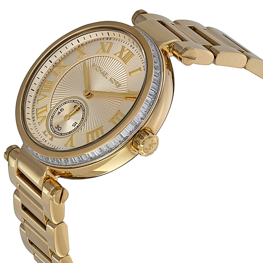 Michael Kors Skylar Champagne Dial Gold-tone Ladies Watch MK5867 ...