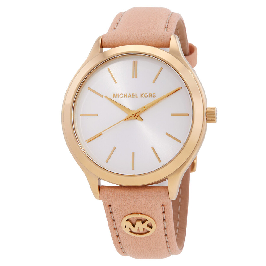 Michael Kors Slim Runway Quartz White Dial Watch MK7533 796483675728 ...