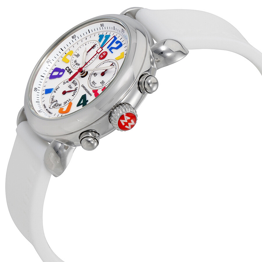 Michele CSX 36 Carousel White Silicon Ladies Watch MWW03M000090 - CSX ...