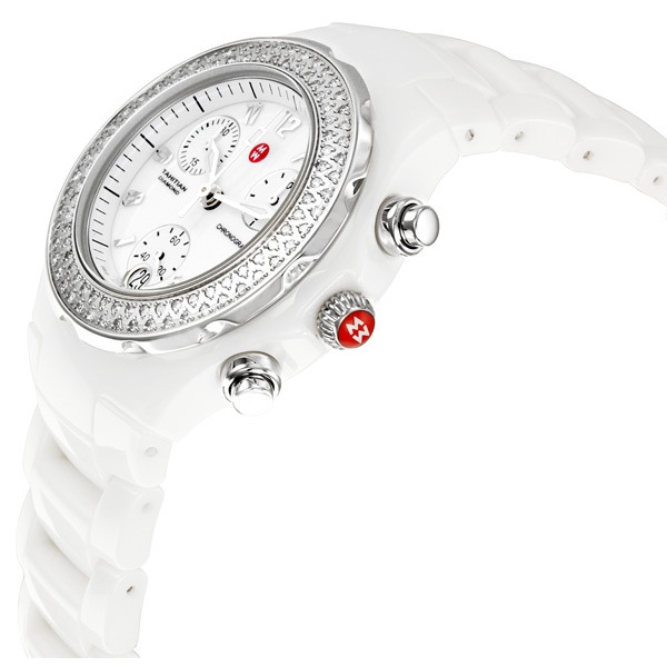 Michele Tahitian Ceramic White Diamond Ladies Watch MWW12A000001 ...