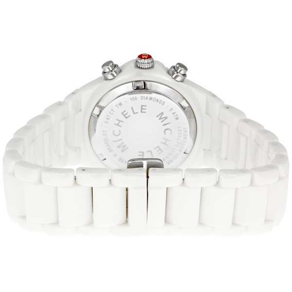Michele Tahitian Ceramic White Diamond Ladies Watch MWW12A000001 ...