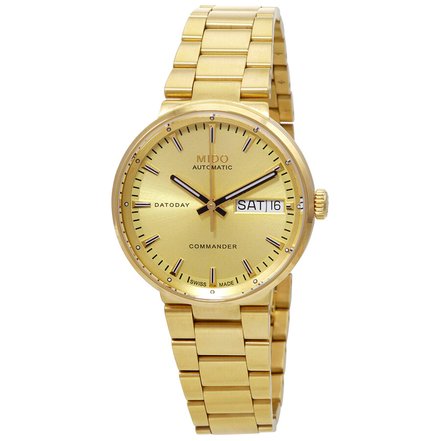 Mido Commander Automatic Gold Dial Ladies Watch M014.230.33.021.00 ...