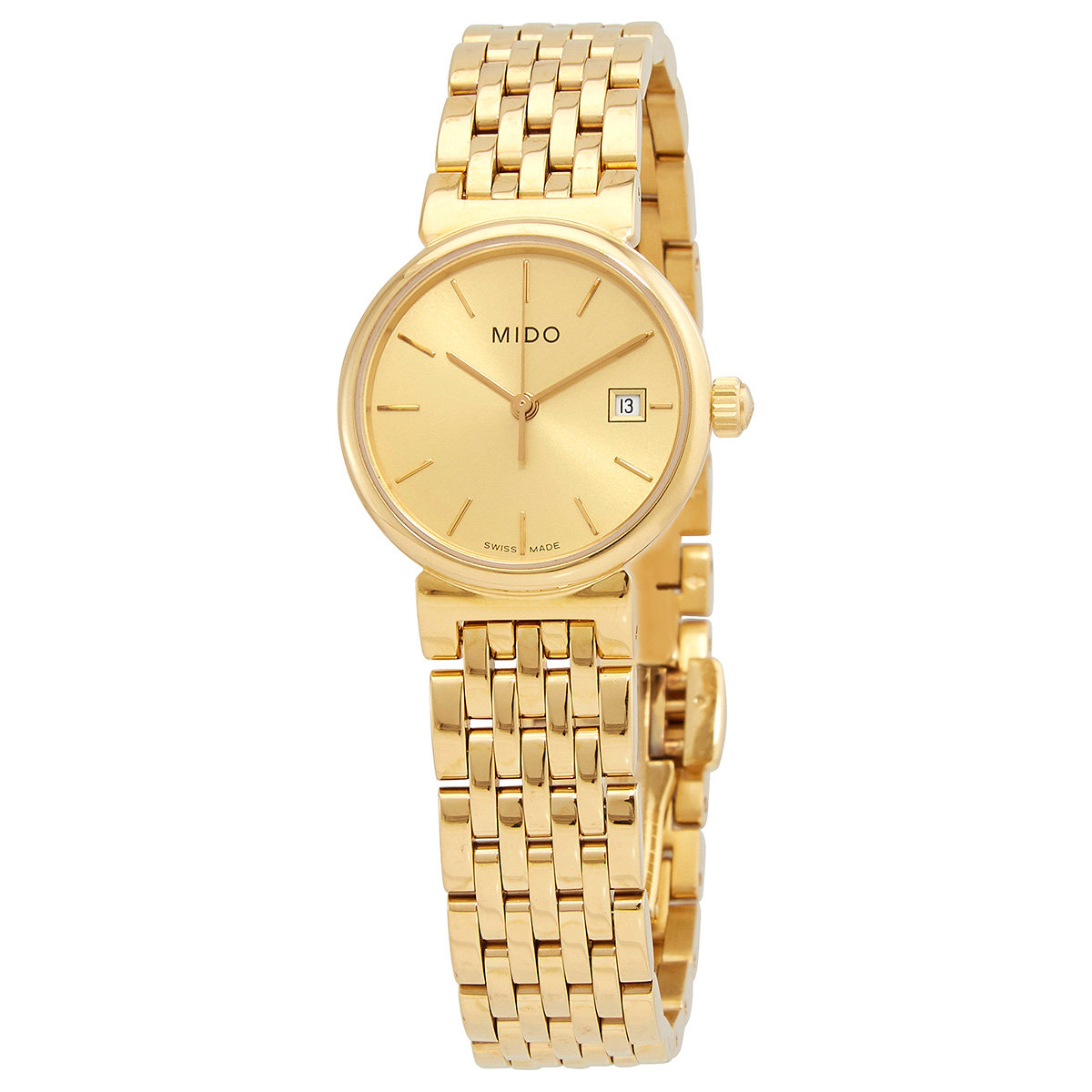 Mido Dorada Gold Dial Yellow Gold-tone Ladies Watch M2130.3.12.1 ...