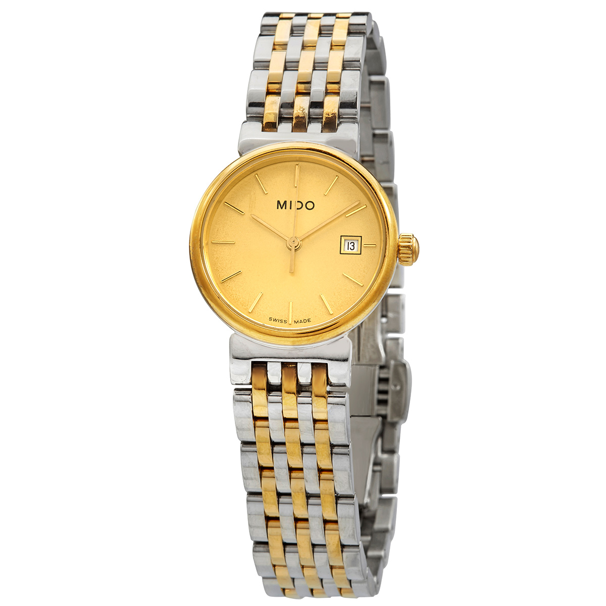 Mido Dorada Lady Quartz Gold Dial Two-tone Ladies Watch M2130.9.12.1 ...