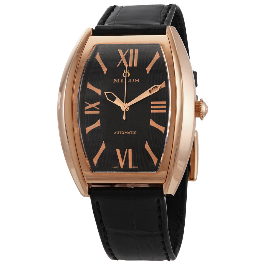 Milus Agenios Automatic Black Dial Unisex Watch AGEA200PB - Milus, Agenios - Jomashop