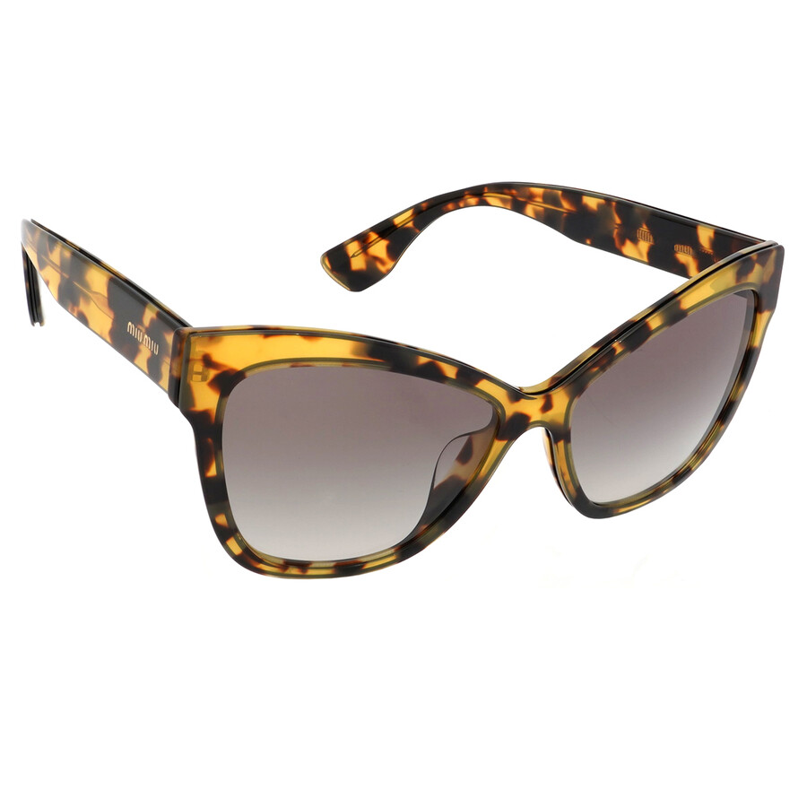 Miu Miu Core Grey Gradient Cat Eye Ladies Sunglasses MU 08V 09H0A7 56 ...