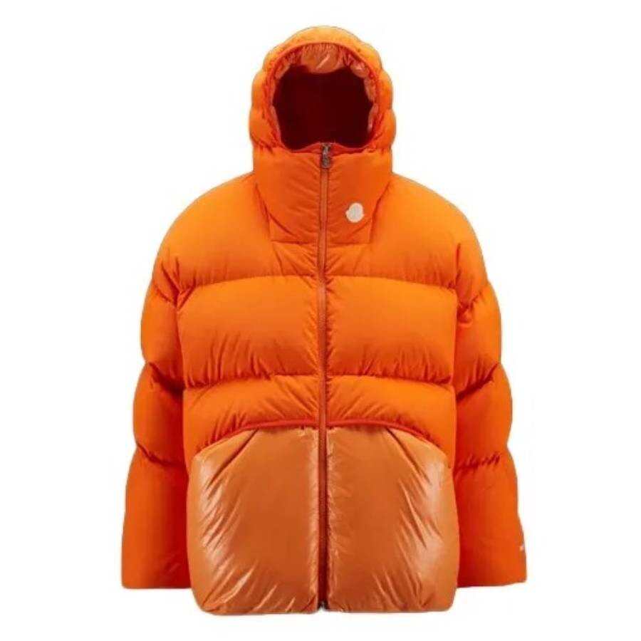 Moncler Bright Orange Glyme Hooded Down Jacket, Brand Size 3 (Large ...