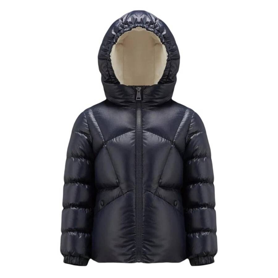 Moncler Girls Seine Logo-Patch Padded Hooded Jacket, Size 10Y ...