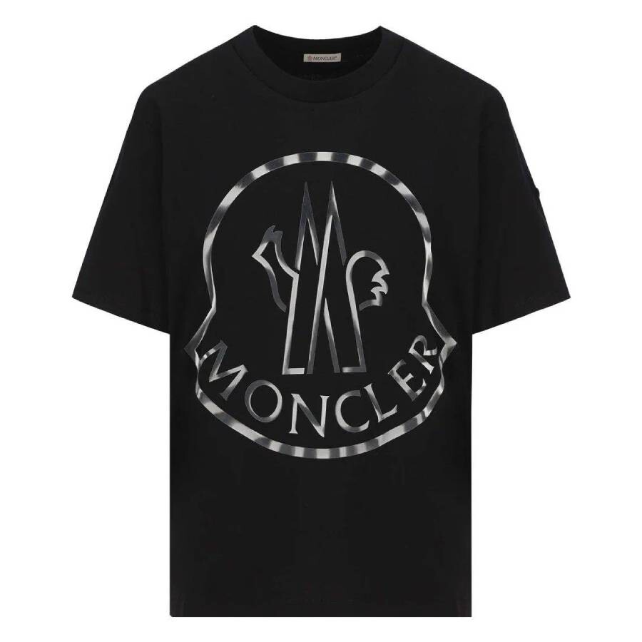 Moncler Logo Print Short-Sleeve Cotton T-Shirt, Size X-Small ...